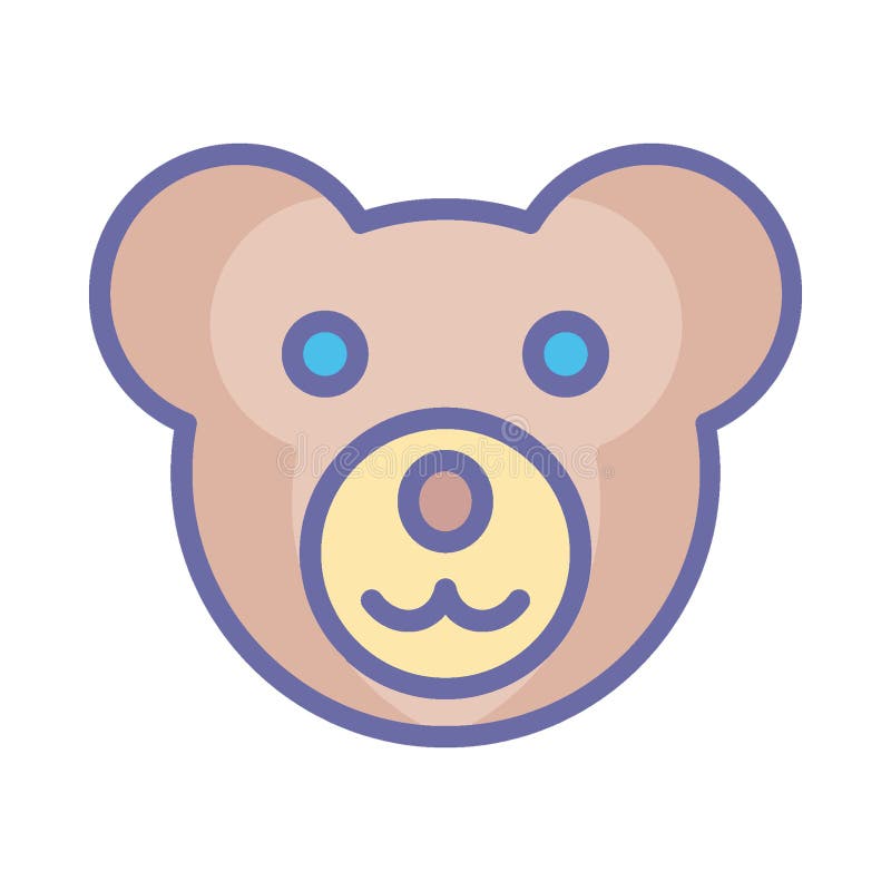 Bear, Bear Face Isolated Vector Icon Which Can Easily Modify or Edit ...