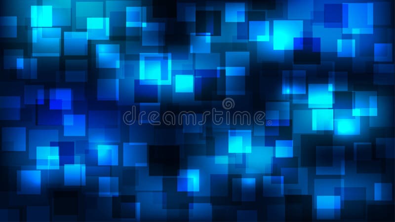 Shiny Squares Geometric Pattern in Dark Blue Background Stock Vector ...