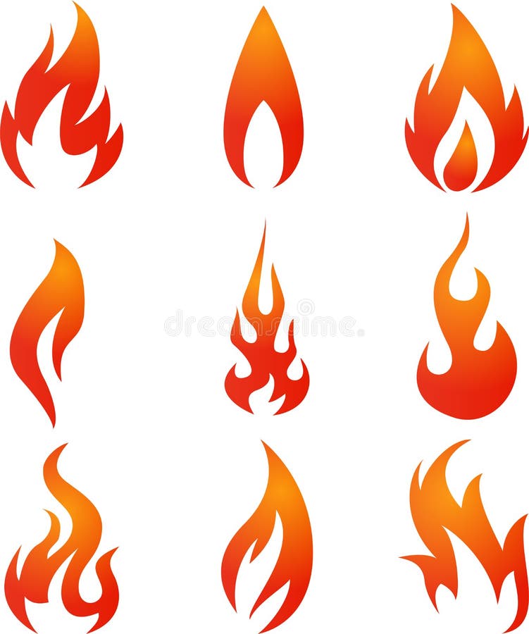 Fire icons set stock vector. Illustration of collection - 149914681