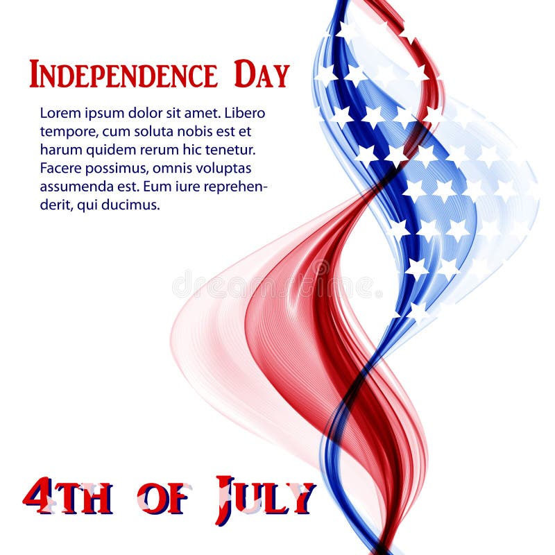 Abstract Independence Day Background in USA Flag Colors Stock Vector ...