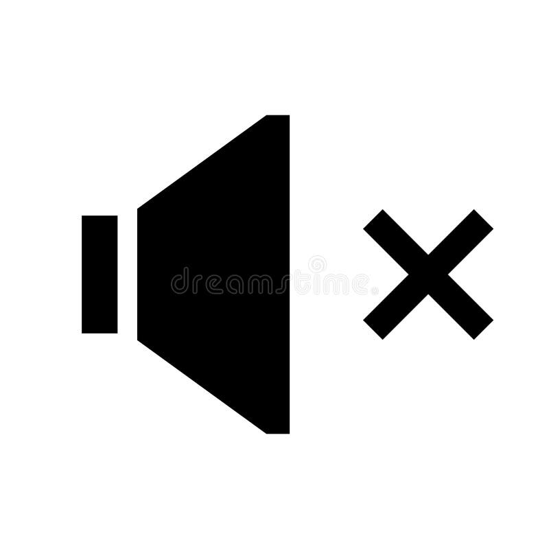 Mute Glyph Icon, Ui and Button, Silent Sign Vector Graphics, Editable ...