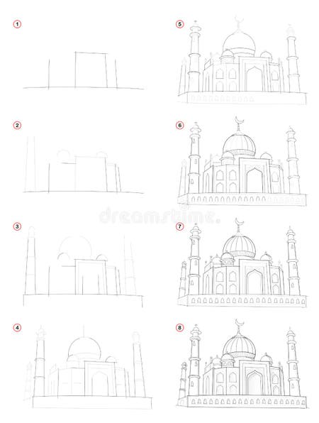 Creation Step by Step Pencil Drawing. Page Shows How Learn To Draw ...