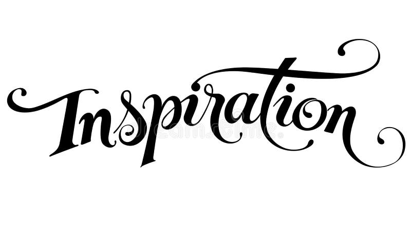 `Inspiration` calligraphy stock vector. Illustration of lines - 150600402