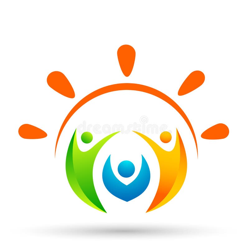 Family Union Home, Love and Care in a Red Heart and Heart Shape Logo ...