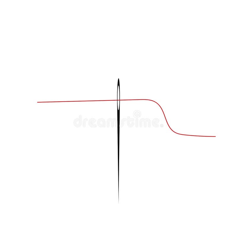 Needle and Thread, Vector Graphics Stock Vector - Illustration of ...