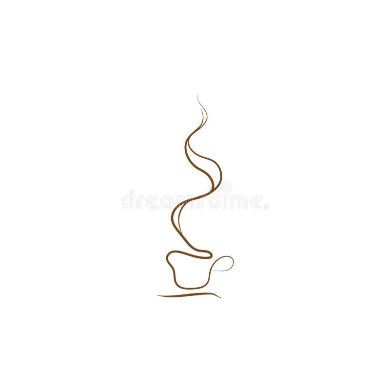 Artistic Coffee or Tea Cup with Steam Vector Drawing. Stock Vector ...