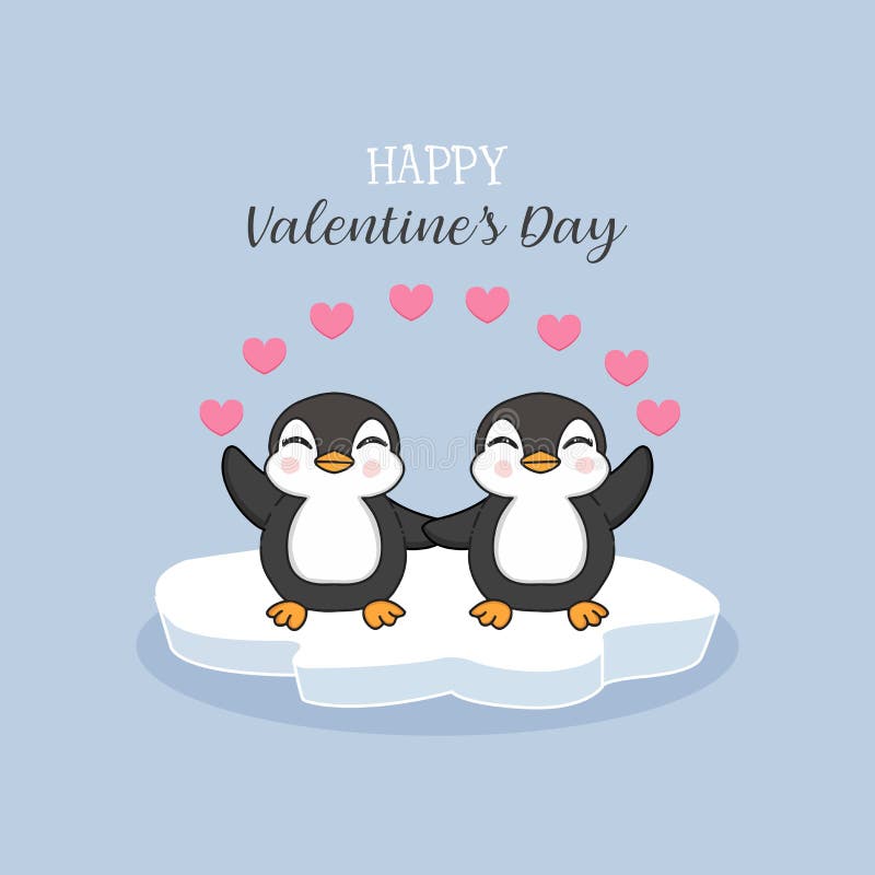 Valentine Penguins Theme Image 1 Stock Vector - Illustration of holding ...