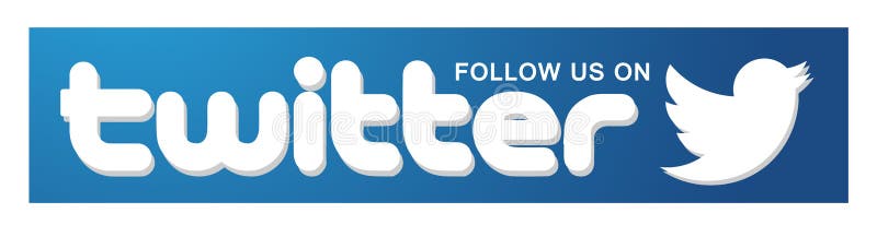 Follow Us on Twitter Logo Icon Bird Vector Element on White Background ...