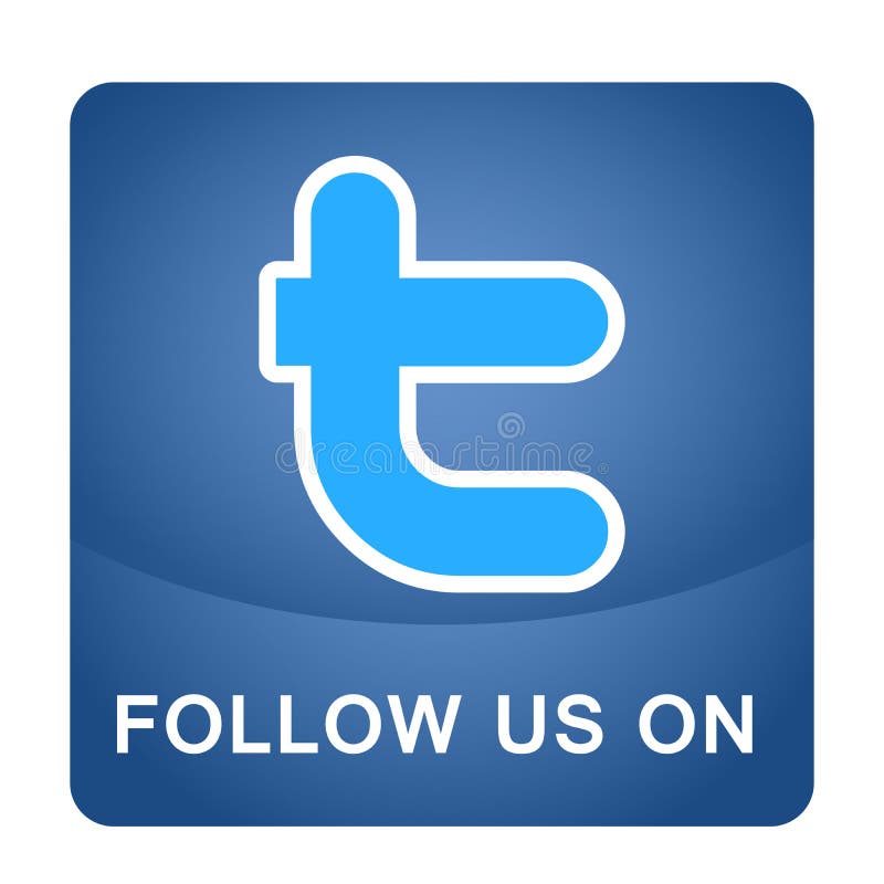 Follow Us on Twitter Logo Icon Letter T Vector Element on White ...