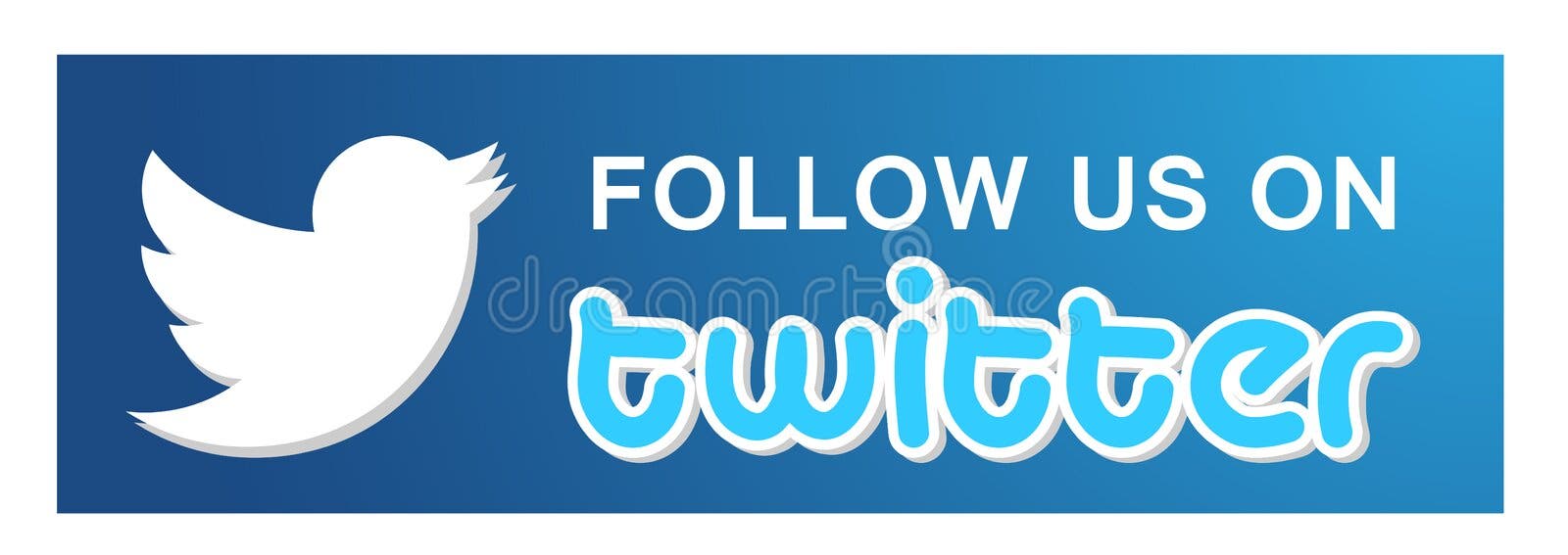 Follow Us on Twitter Logo Icon Bird Vector Element on White Background ...
