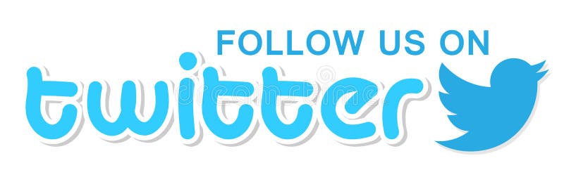 Follow Us on Twitter Logo Icon Bird Vector Element on White Background ...