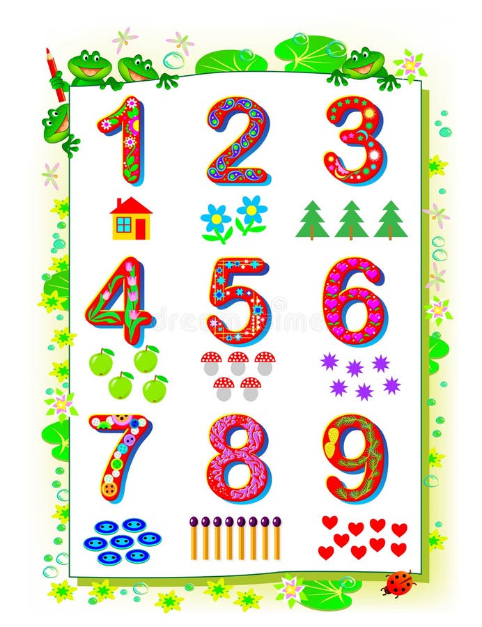 Funny numbers stock vector. Illustration of graphic, expense - 50099678