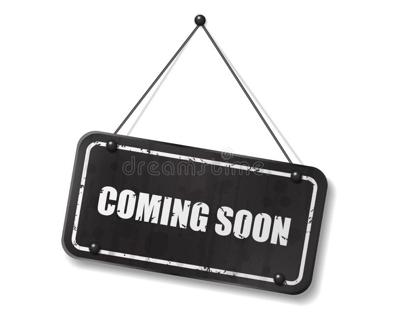Vintage Old Black Sign with Coming Soon Text Stock Vector ...