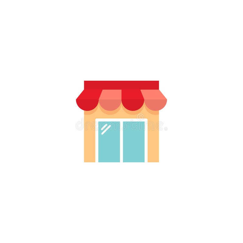 Market or Shop Building Colorful Vector Icon Stock Vector ...
