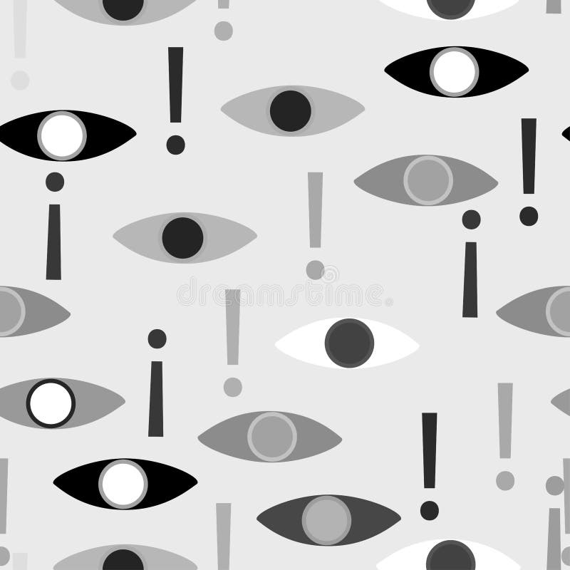 Abstract Geometric Seamless Eye Pattern Stock Vector - Illustration of ...