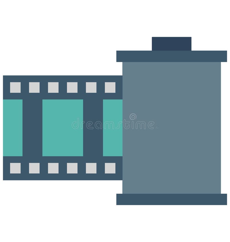 Film Strip Color Vector Icon Which Can Easily Modify or Edit Stock ...