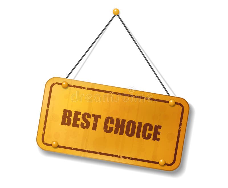 Vintage Old Gold Sign with Best Choice Text Stock Vector - Illustration ...