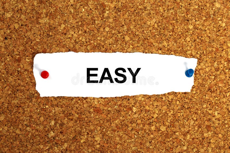 Easy word on white stock image. Image of innovation - 152743975