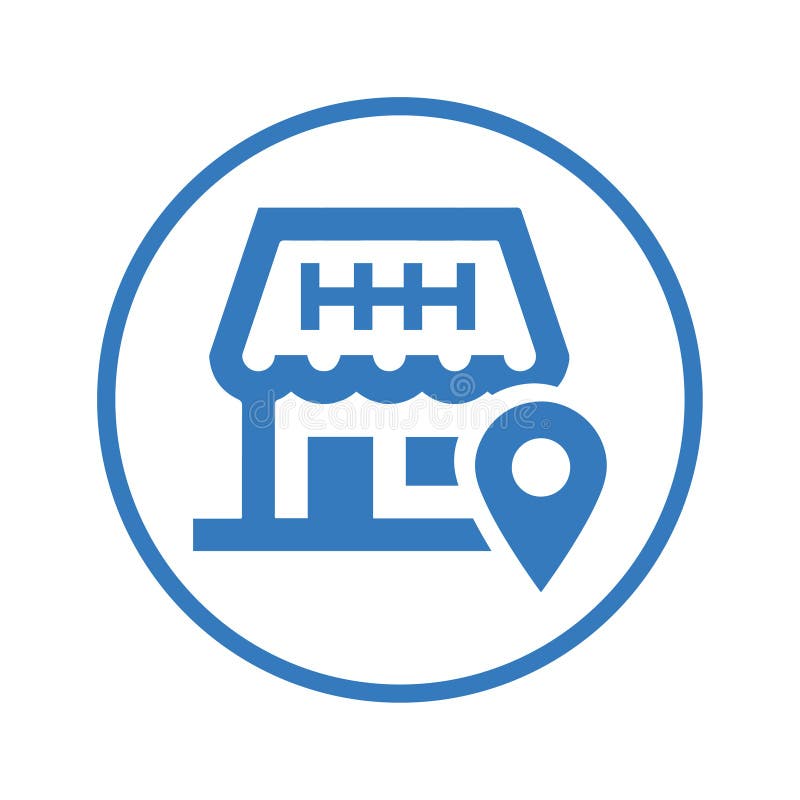 Store Location Icon / Shop Location Stock Illustration - Illustration ...