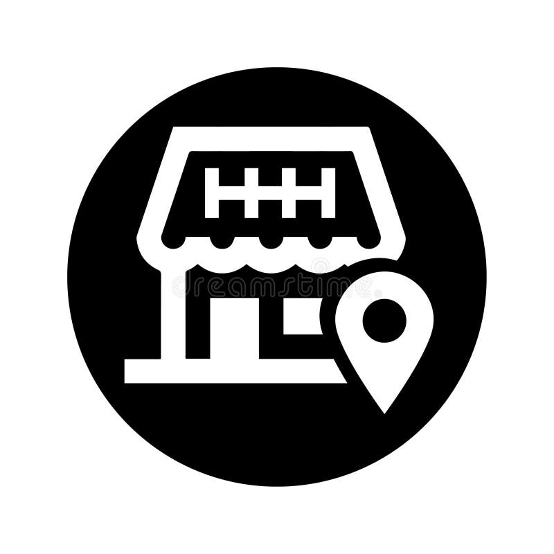 Store Location Icon / Shop Location Stock Vector - Illustration of ...