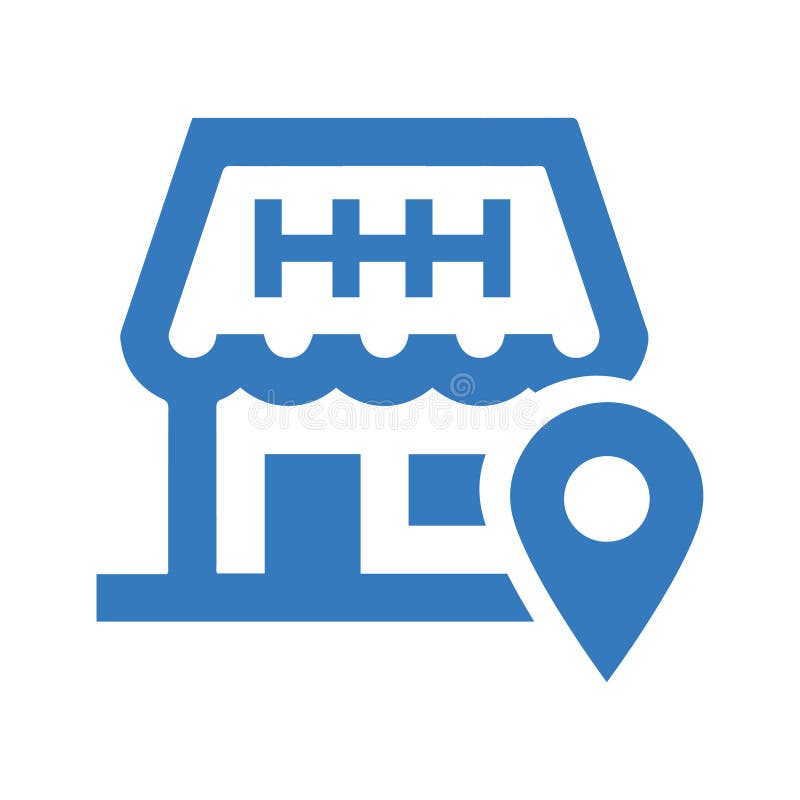 Store Location Icon / Shop Location Stock Illustration - Illustration ...