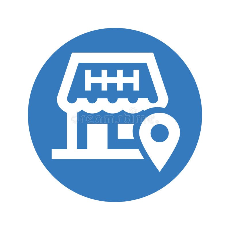 Store Location Icon / Shop Location Stock Illustration - Illustration ...