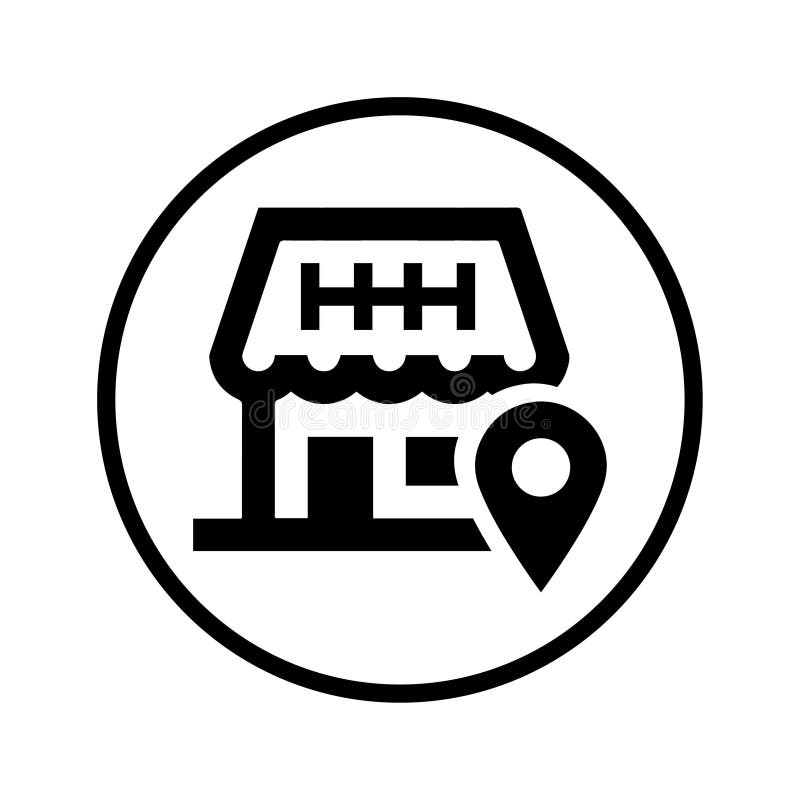 Store Location Icon / Shop Location Stock Illustration - Illustration ...