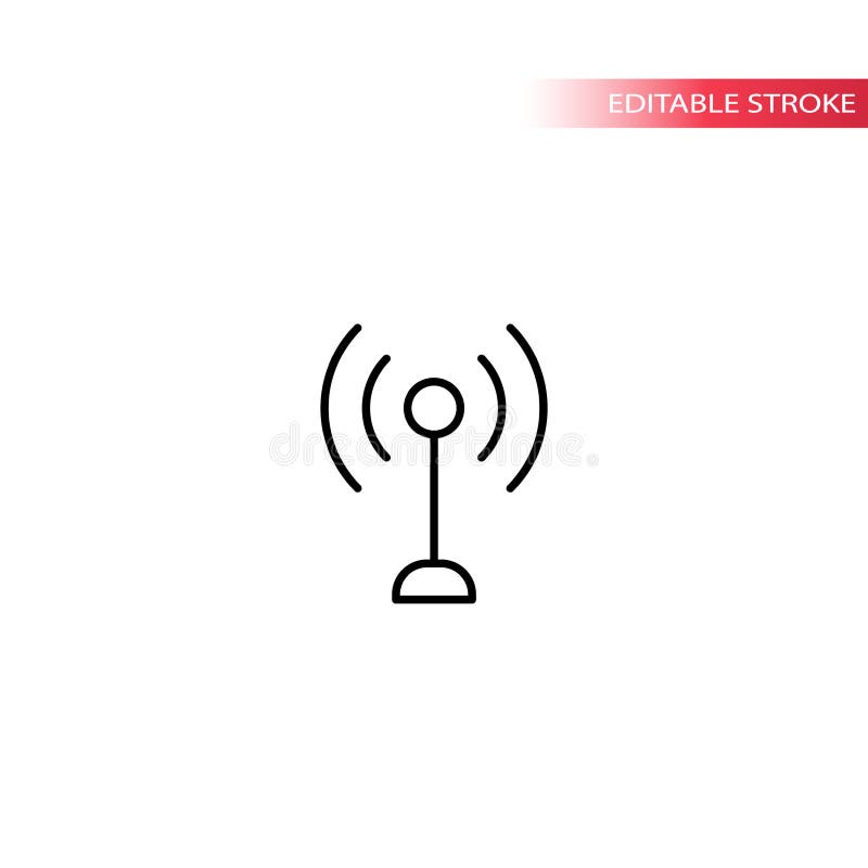 Beacon Wiresell Symbol Thin Line Vector Icon. Stock Vector ...