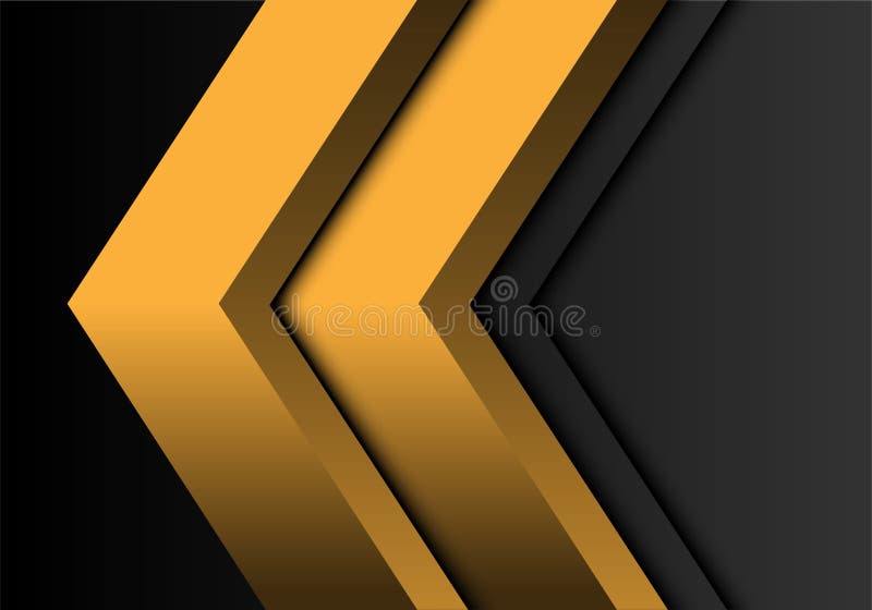 Abstract Yellow Double Arrow Direction on Grey Blank Space Design ...