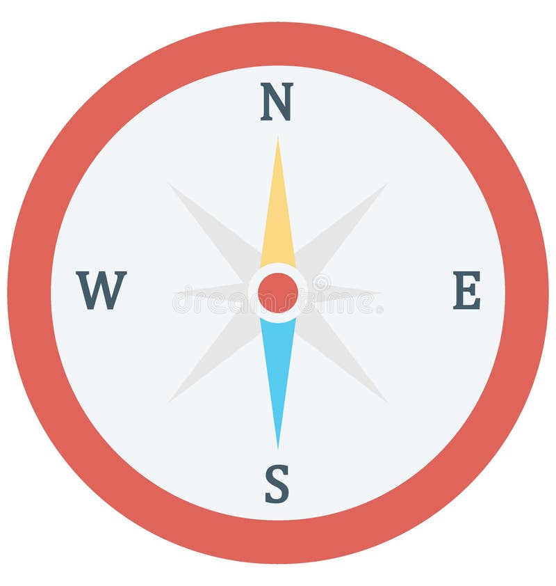 Compass Color Vector Icon Which Can Easily Modify or Edit Stock Vector ...