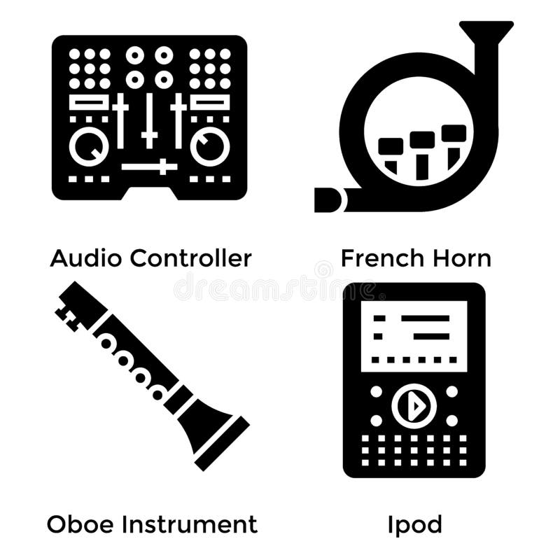 Musical Instrument Icons stock vector. Illustration of brass - 153983961