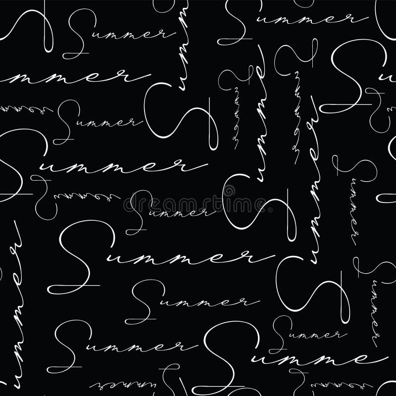 Trendy Fashion Summer Text Design Pattern Stock Vector - Illustration ...