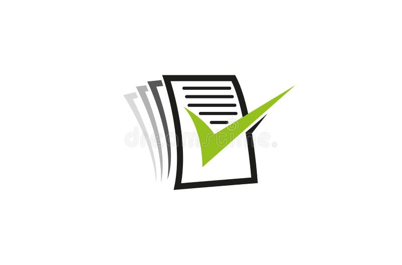 Creative Abstract Papers Check Logo Design Vector Symbol Illustration ...
