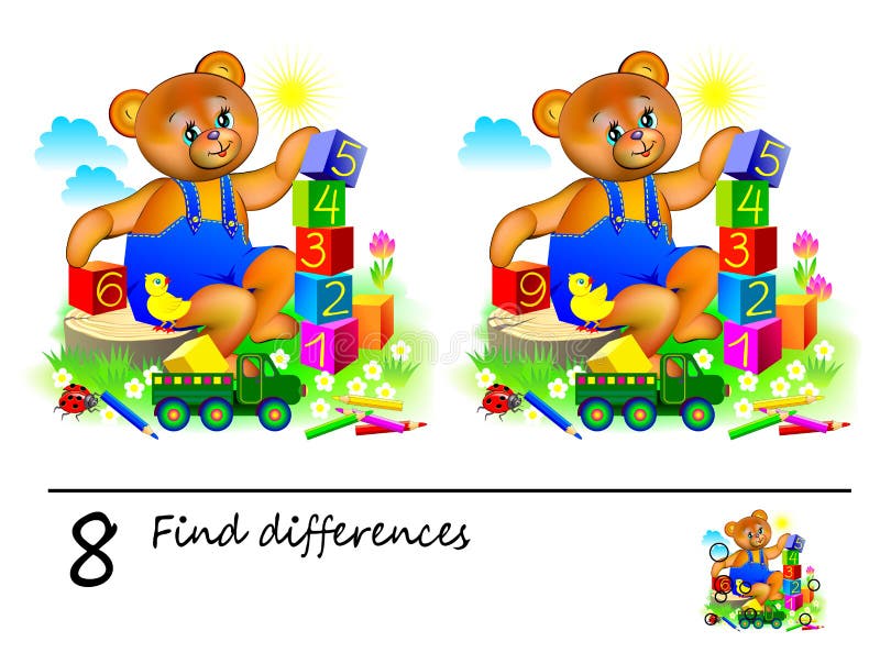 Find 6 Differences. Logic Puzzle Game for Children and Adults ...