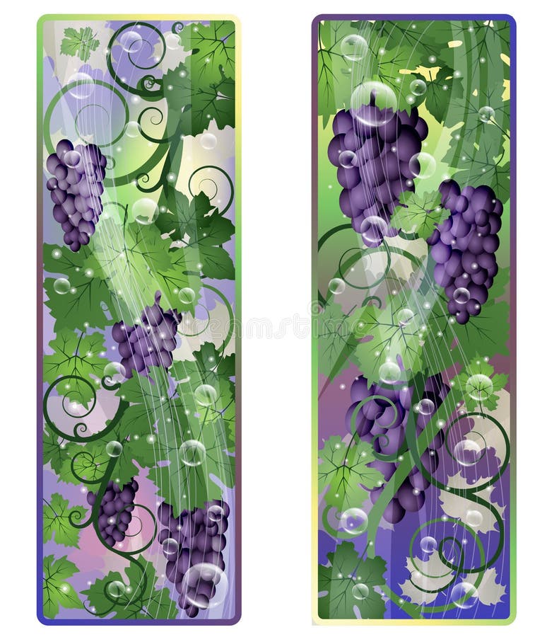 Autumn Banner with Grapes, Vector Stock Vector - Illustration of fall ...