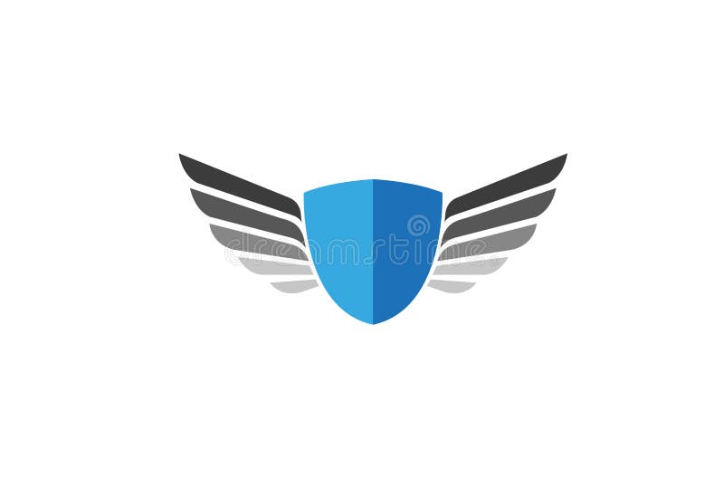 Shield with Wings Logo Design Stock Vector - Illustration of success ...
