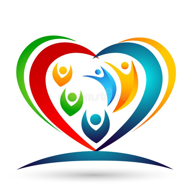 Family Union Heart Shape Logo Stock Illustrations – 1,016 Family Union ...
