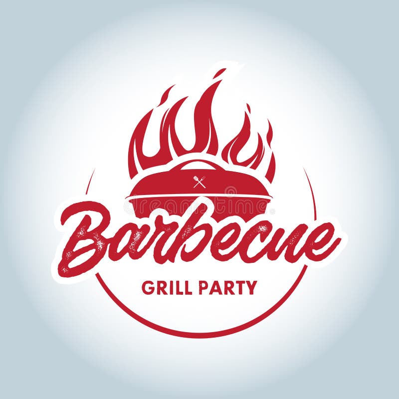 Barbecue Fire Logo. BBQ Logotype, Party Design, Invitation, Ad Design ...
