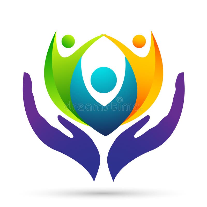 Family Union and Love in Heart Shape and House Logo Stock Vector ...