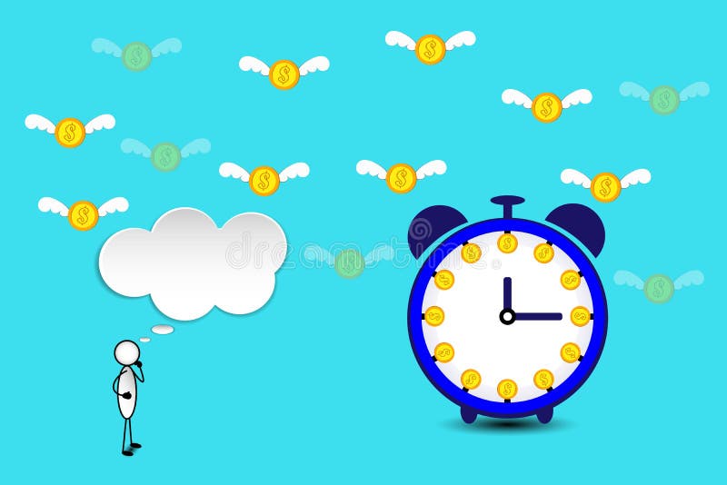 Clock, the Time and Movement Stock Illustration - Illustration of ...