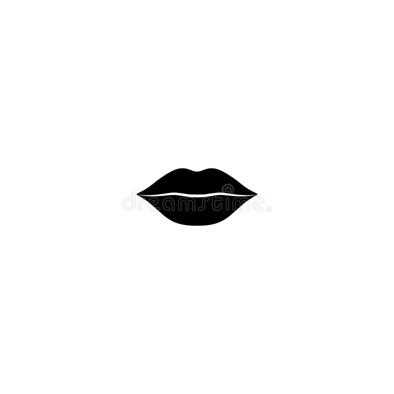 Human Lips Black Isolated Vector Icon. Stock Vector - Illustration of ...