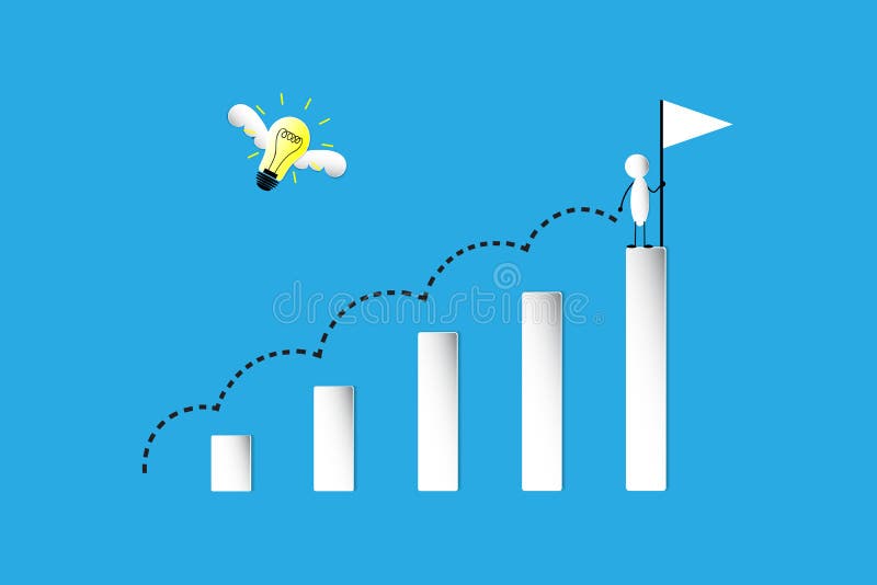 Graph,idea, Thinking and Leader Concept Stock Illustration ...