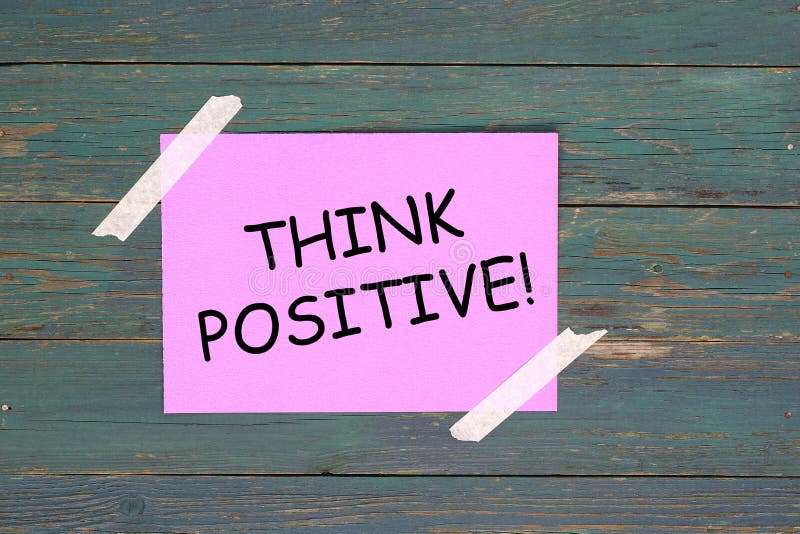 Think positive on paper stock image. Image of paper - 156015017