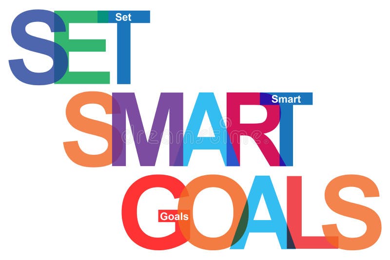 Colorful Set Goals on White Stock Illustration - Illustration of ...