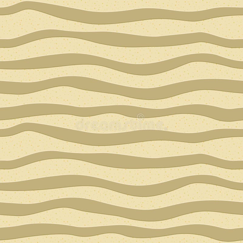Seamless Pattern with Sandy Wavy Stripes Stock Vector - Illustration of ...