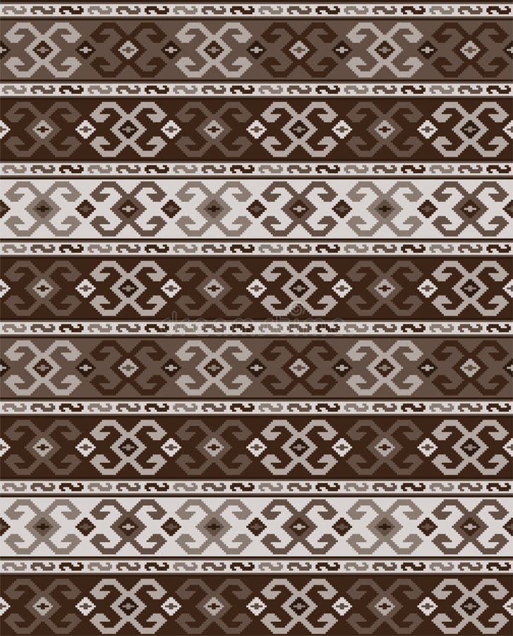 Seamless Geometric Pattern, Georgian Ethnic Pattern. Stock Vector ...