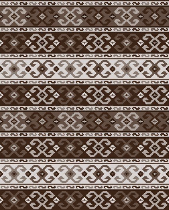 Seamless Geometric Pattern, Georgian Ethnic Pattern. Stock Vector ...