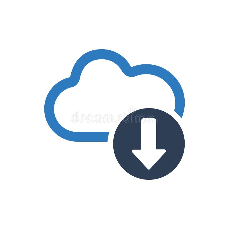 Cloud Data Download Icon is Perfect for Use in Any Type of Design ...