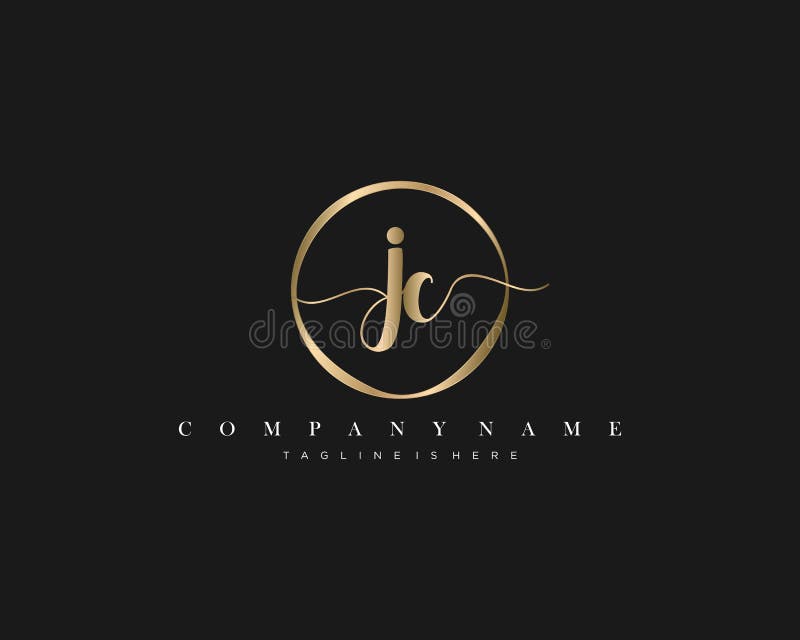 JC Initial Handwriting Logo Template Vector. Stock Vector ...