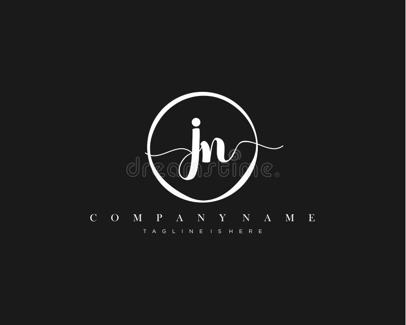 JN Initial Handwriting Logo Template Vector. Stock Vector ...
